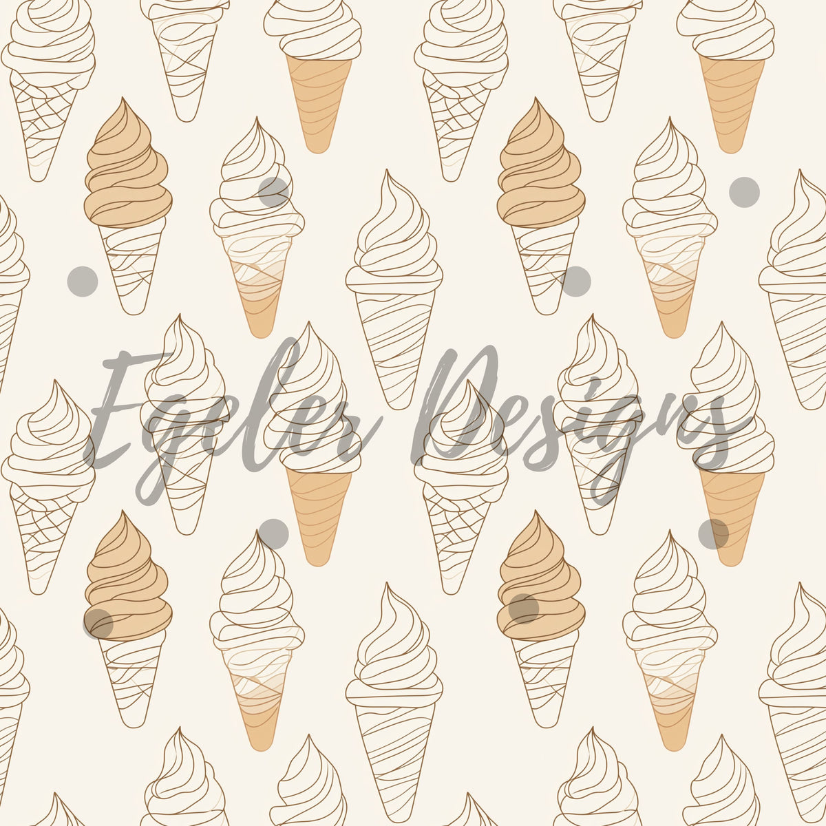 Boho Ice Cream Outline (LIMITED 15) – Egeler Designs