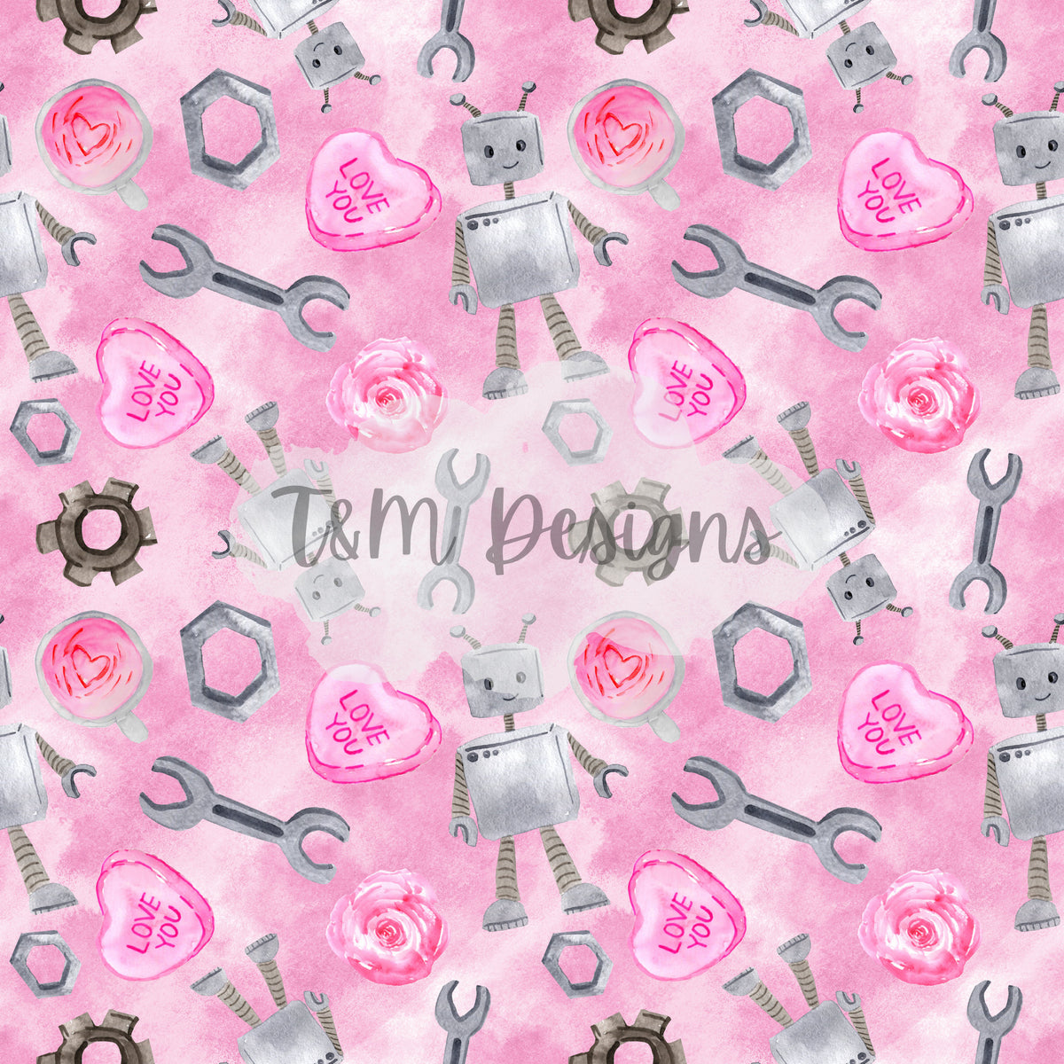 Girly Valentine Robots – Egeler Designs