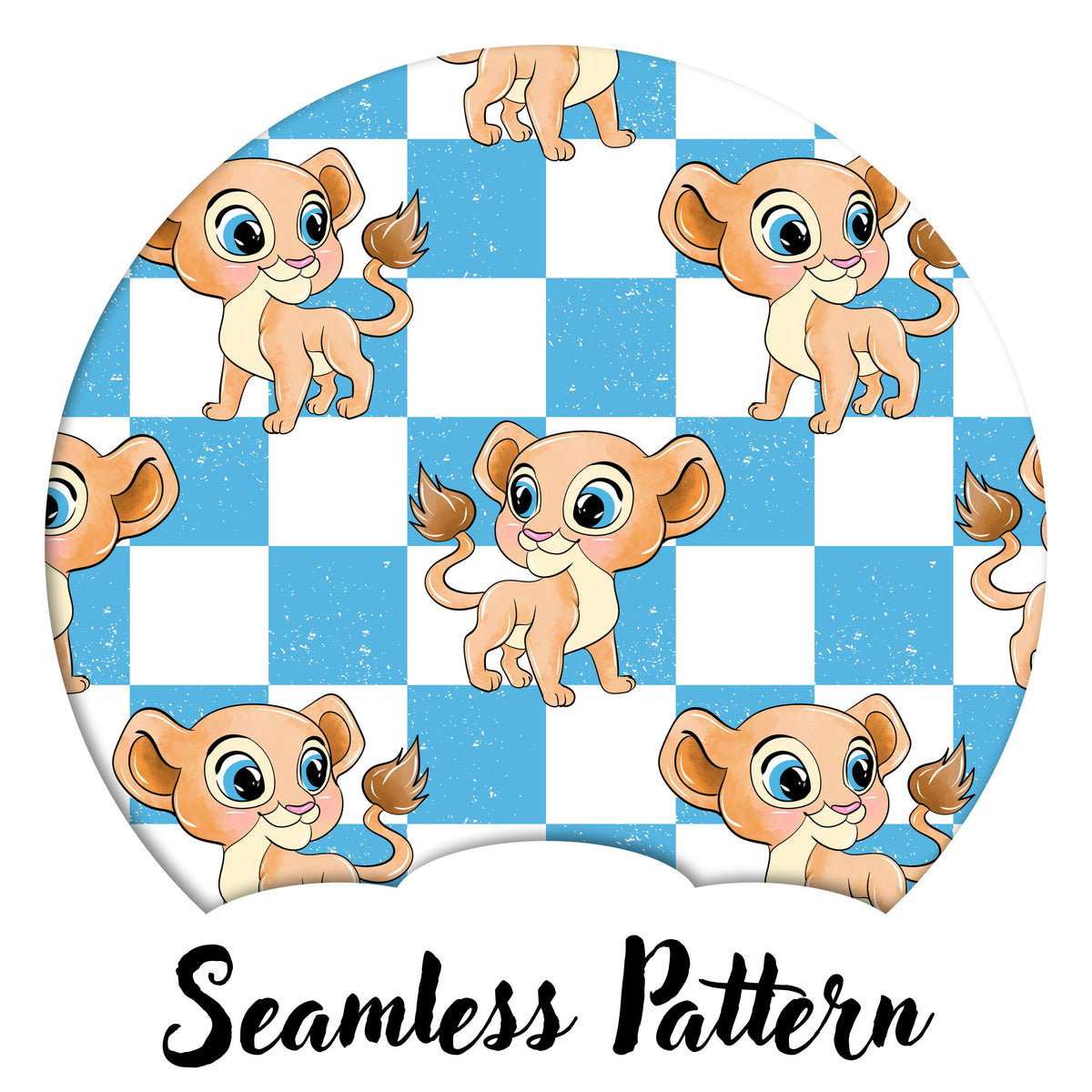 Blue Checker Lion (LIMITED 15) – Egeler Designs