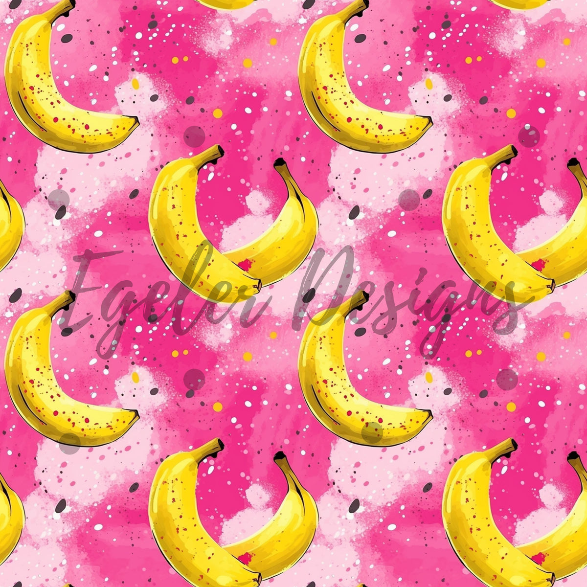 Pink Bananas Seamless Pattern Digital Download LIMITED 35 – Egeler Designs