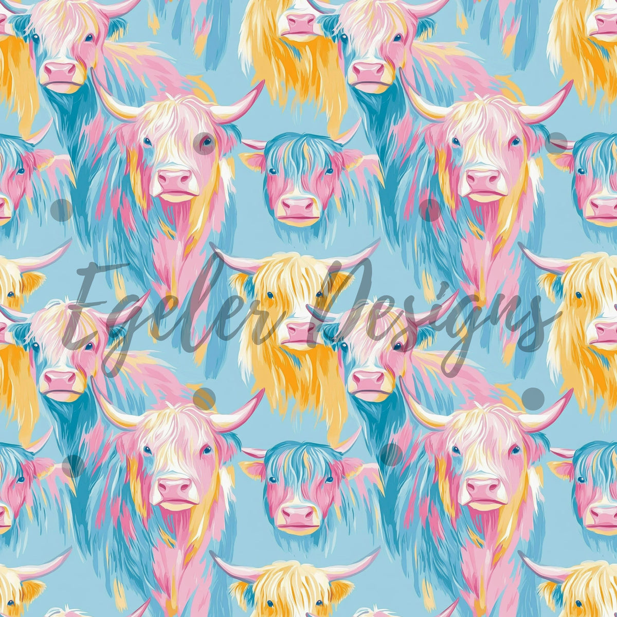 Highland Cows Pastel LIMITED 15 – Egeler Designs
