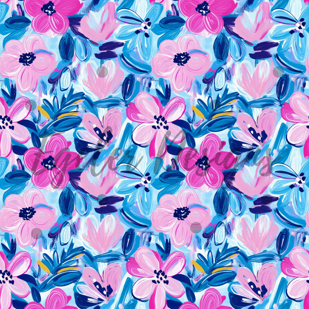 Pink And Blue Floral – Egeler Designs