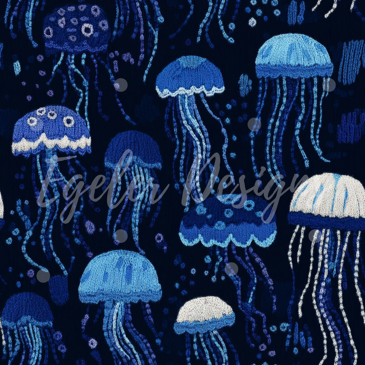 Knit Blue Jellyfish (LIMITED 10) – Egeler Designs