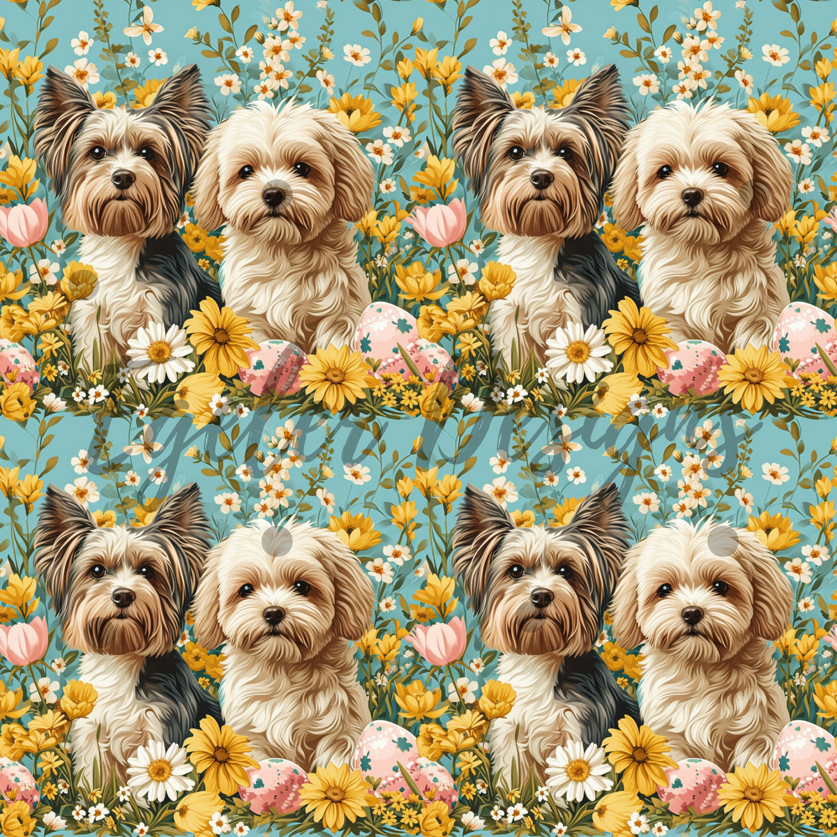 Spring Dogs Seamless Pattern Digital Download - LIMITED 25 DOWNLOADS ...