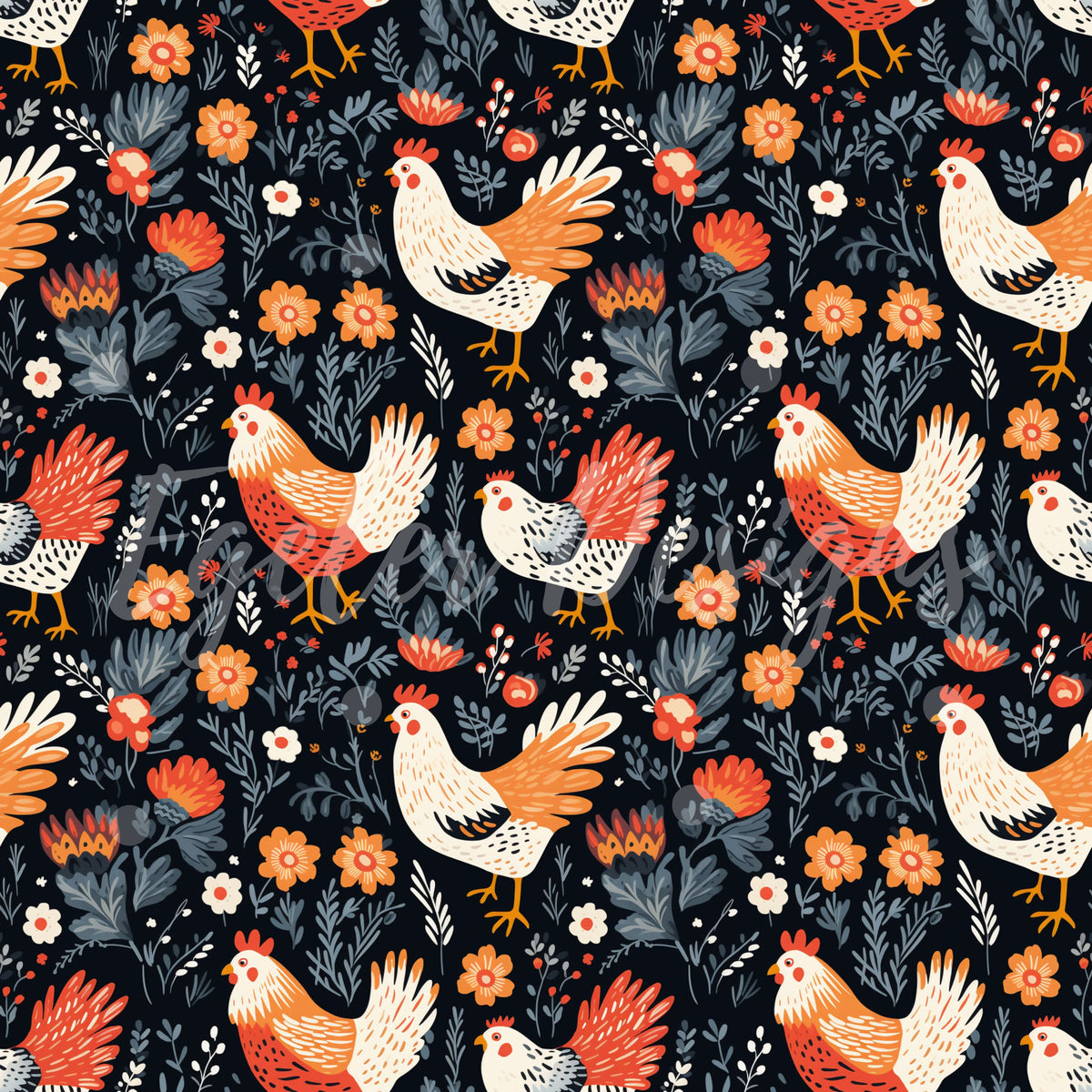 Floral Chickens – Egeler Designs