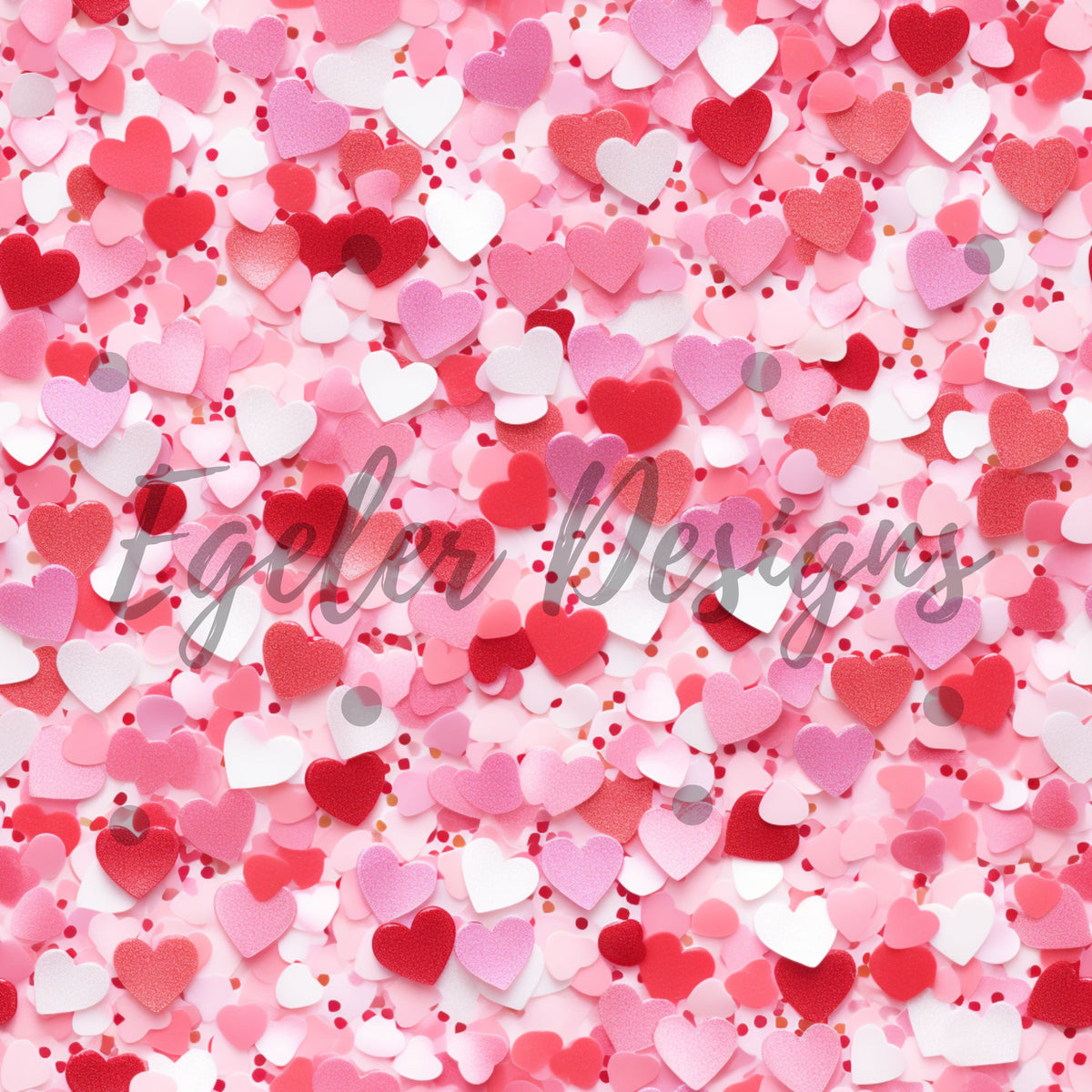 Confetti Heart Seamless Pattern Digital Download – Egeler Designs