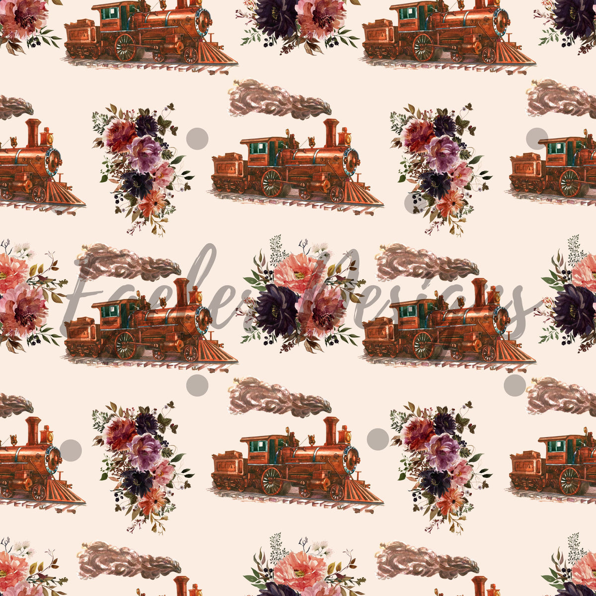 Floral Steam Train – Egeler Designs