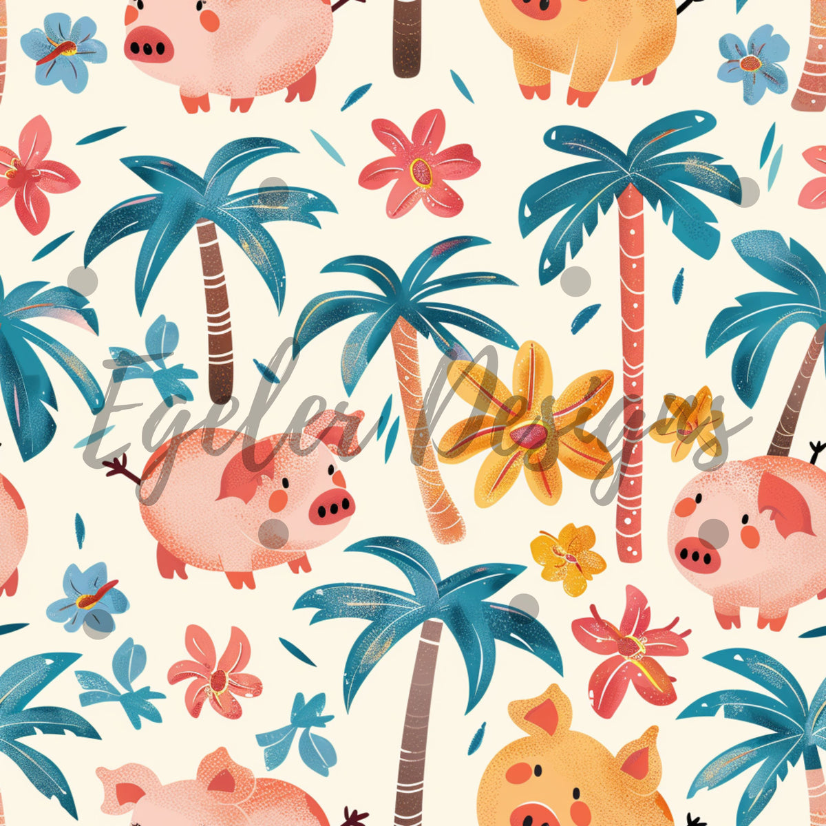 Palm Tree Pigs (LIMITED 20) – Egeler Designs