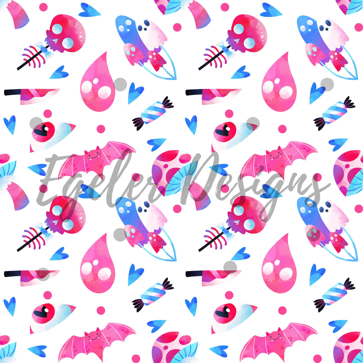 Girly Halloween On White – Egeler Designs