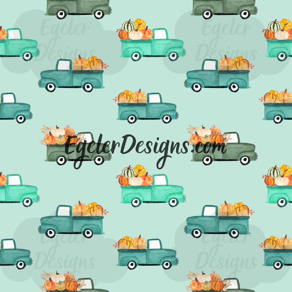 Fall Trucks (Blue) – Egeler Designs