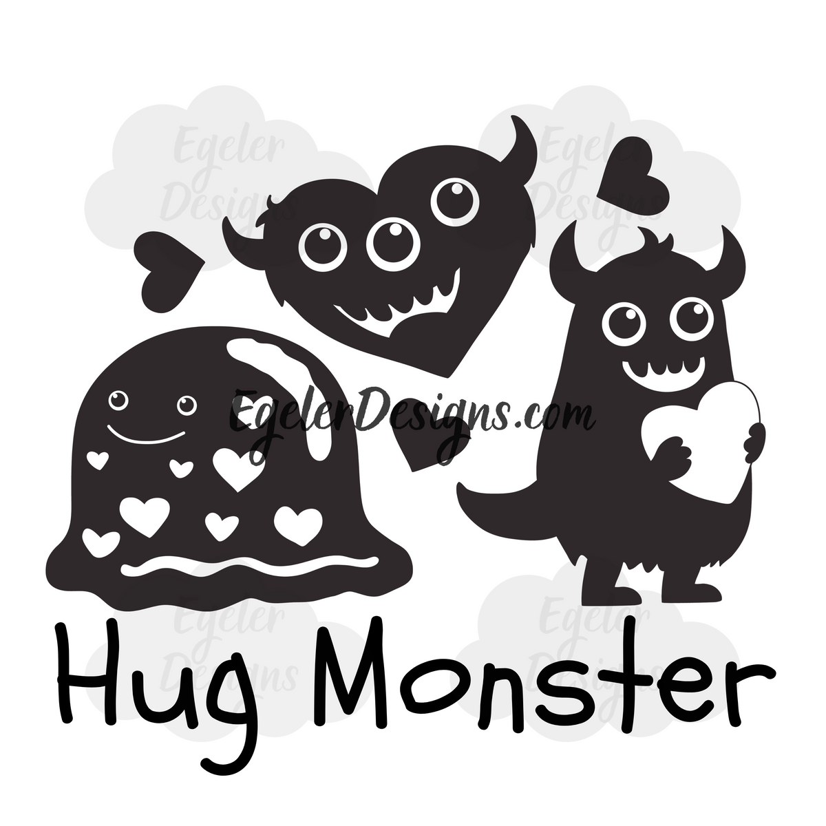 Hug Monster PNG EXCLUSIVE 25 DOWNLOADS – Egeler Designs
