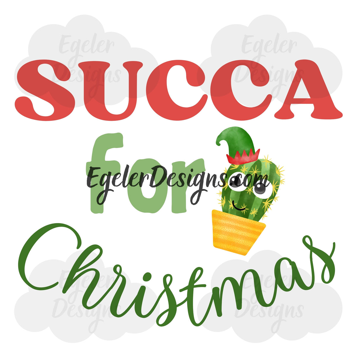 Succa For Christmas PNG – Egeler Designs