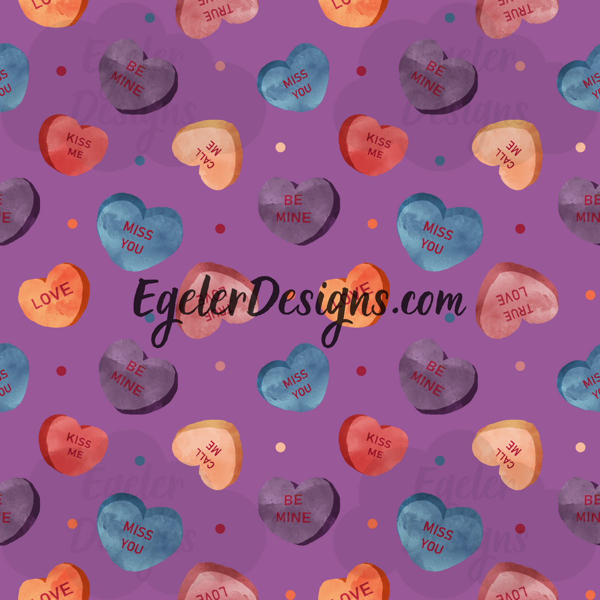 Purple Convo Hearts – Egeler Designs
