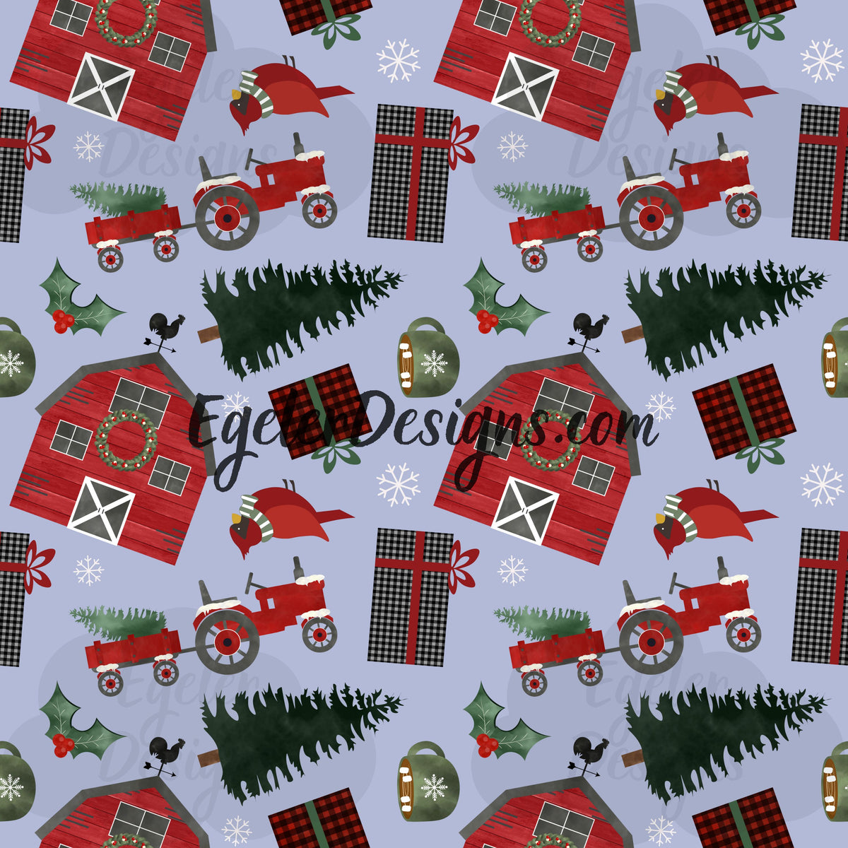 Farmhouse Christmas (Periwinkle) – Egeler Designs