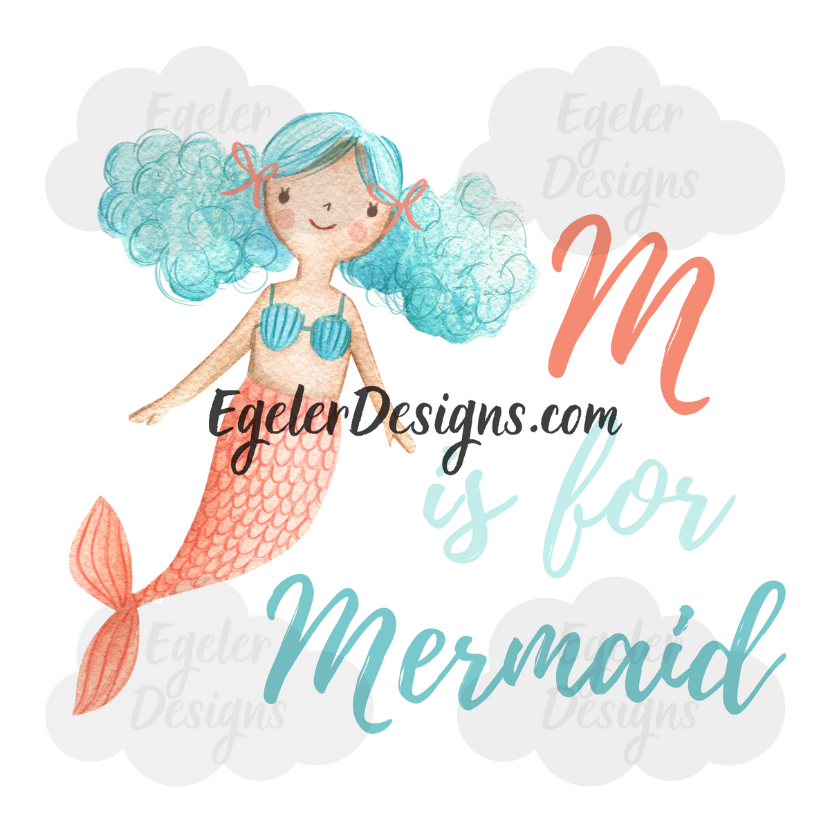 M Is For Mermaid PNG – Egeler Designs